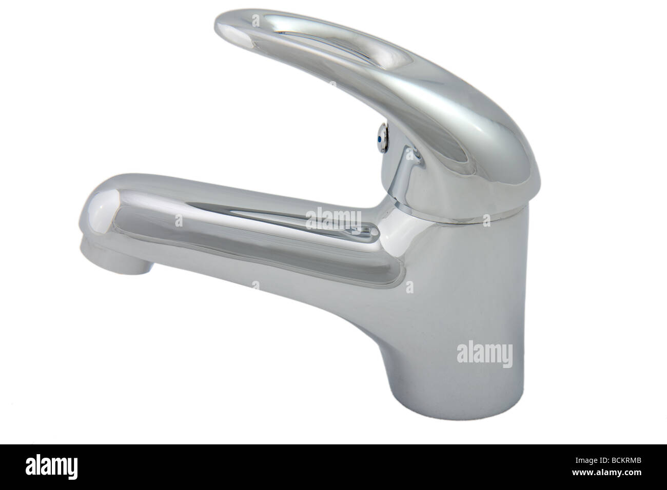 chrome faucet on white background Stock Photo - Alamy