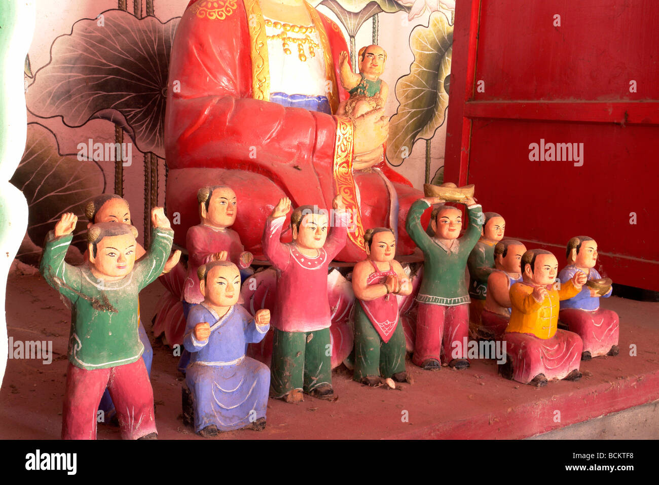 China Hong Kong Different Goddess in temples of Tang Clan village. New ...