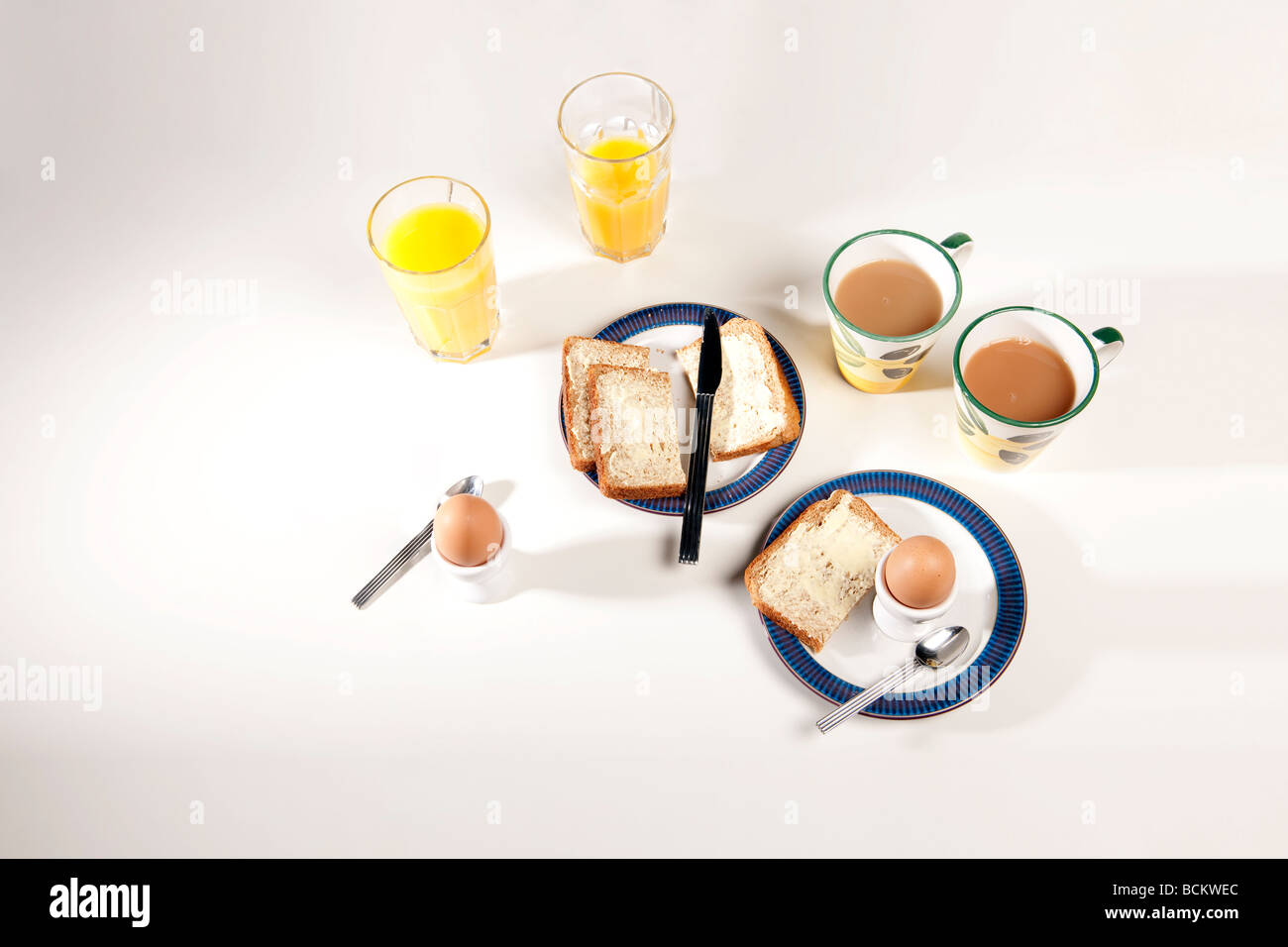 Overhead plates background Cut Out Stock Images & Pictures - Alamy