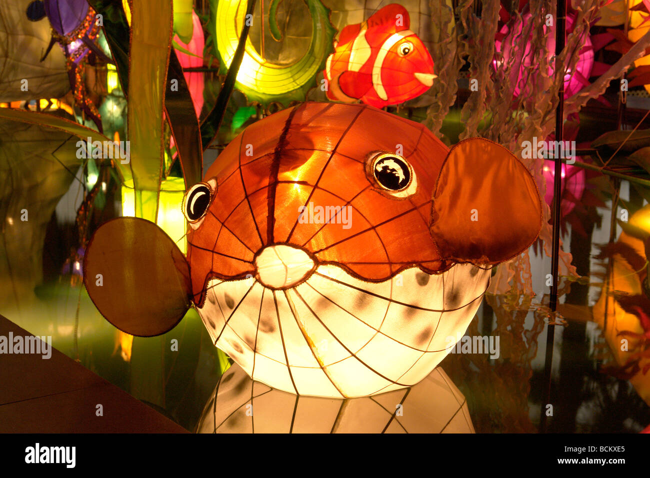 China Hong Kong Lanterns at Chinese Mid-Autumn festival, Moon festival ...