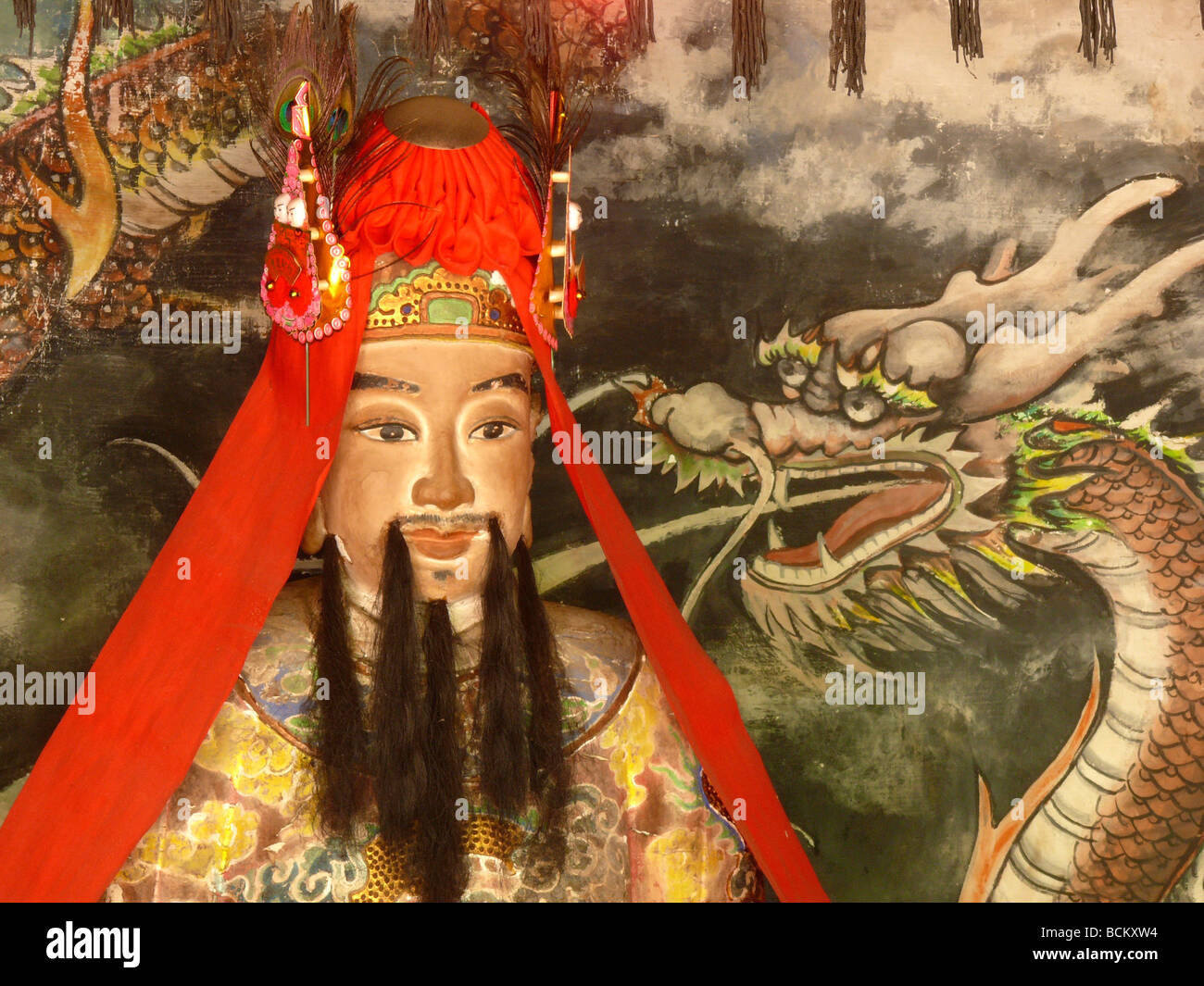 China Hong Kong Different Goddess in temples of Tang Clan village. New ...
