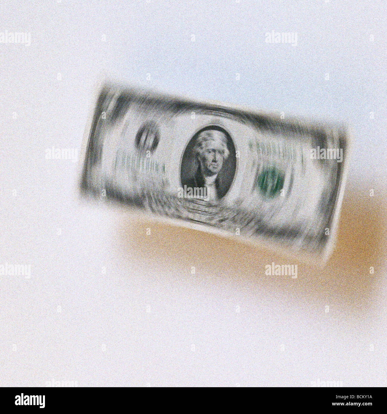 Dollar bill, blurred motion Stock Photo - Alamy