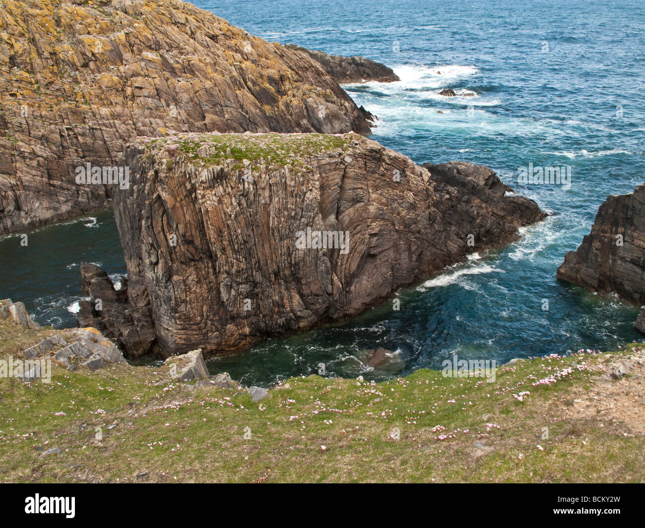 Rock formations Butt of Lewis Scotland UK Stock Photo - Alamy