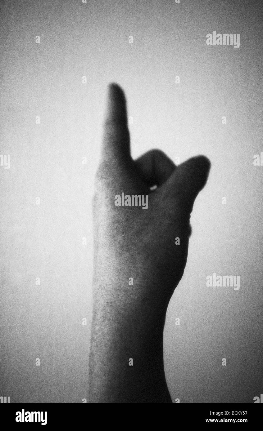 Hand gesture come here Black and White Stock Photos & Images - Alamy