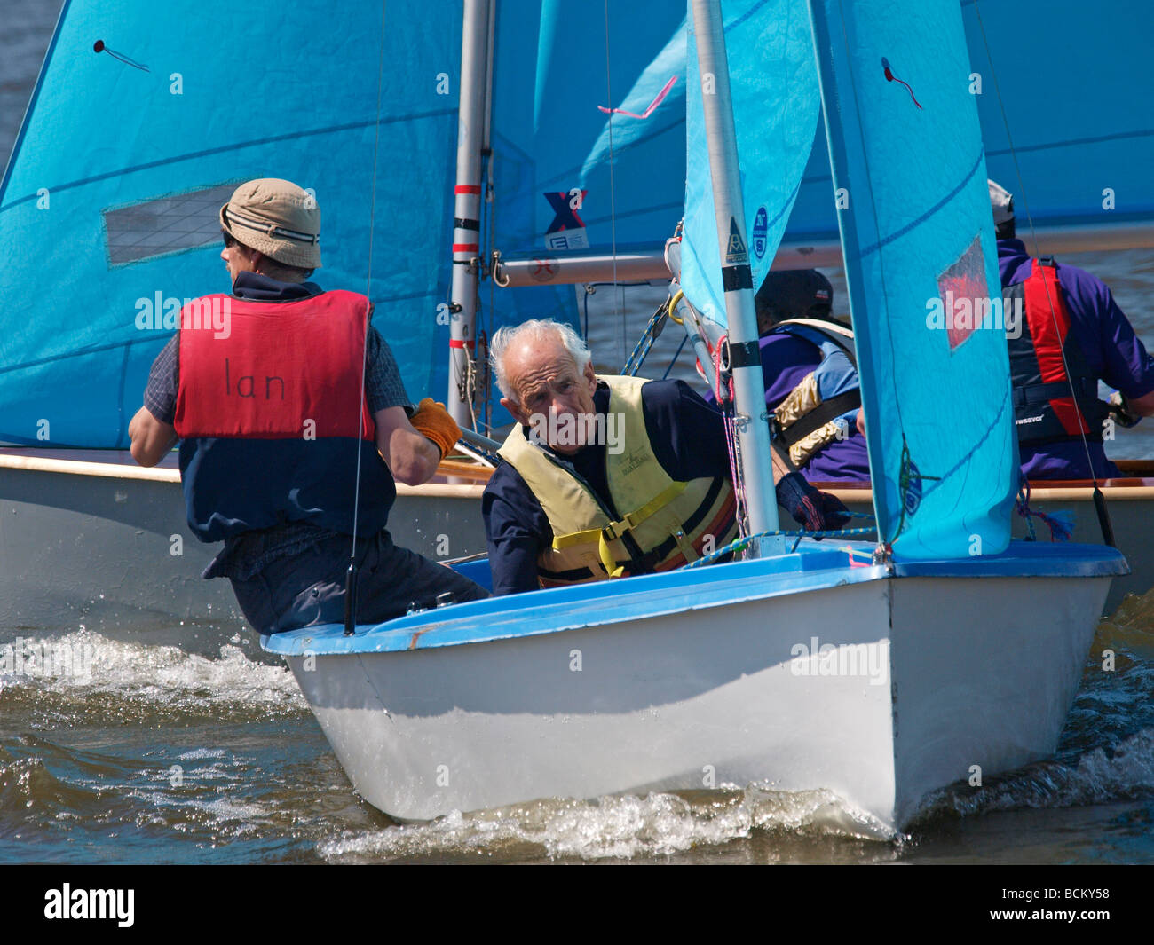 RIVER BURE IN HORNING AT THE START OF ANNUAL THREE RIVERS RACE, NORFOLK ...