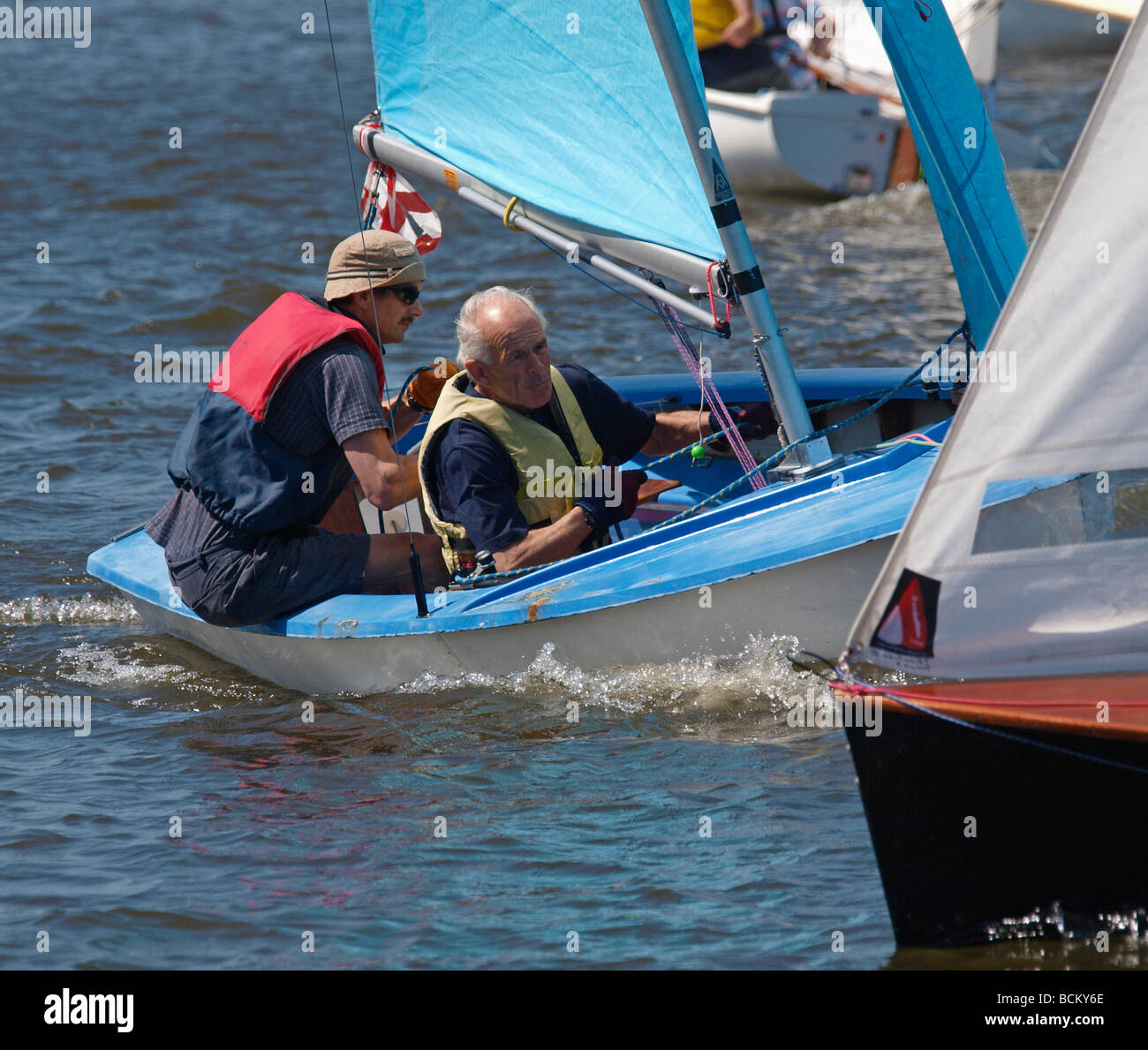 RIVER BURE IN HORNING AT THE START OF ANNUAL THREE RIVERS RACE, NORFOLK ...