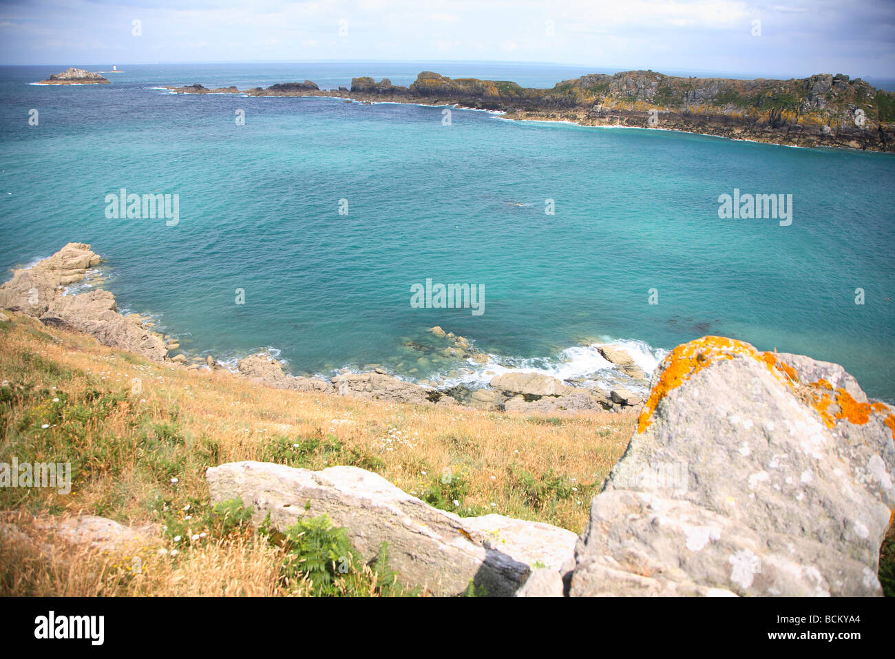 France, Brittany, Bretagne, North coast, Pointe du Grouin Stock Photo ...