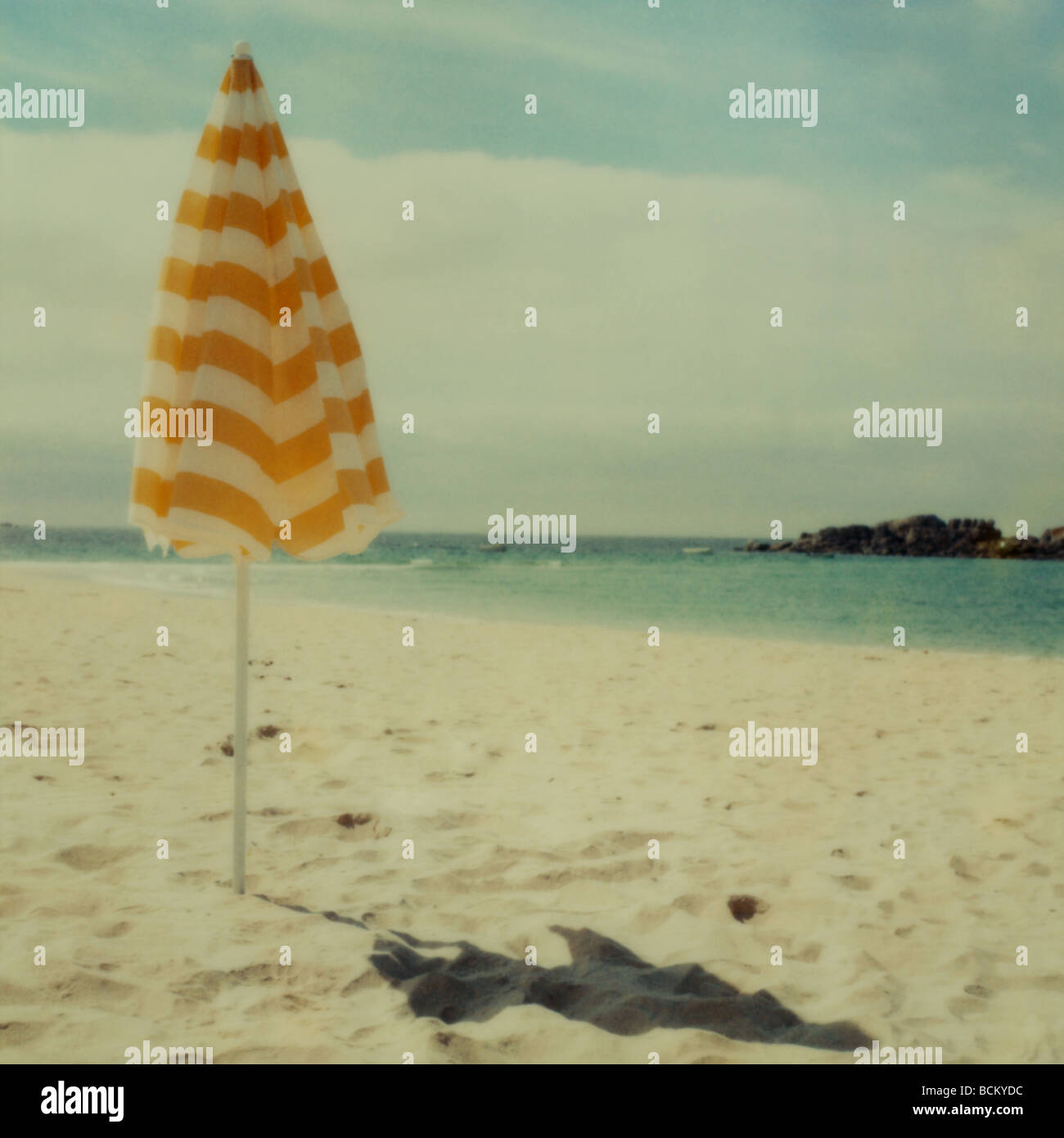 Parasol on beach Stock Photo - Alamy