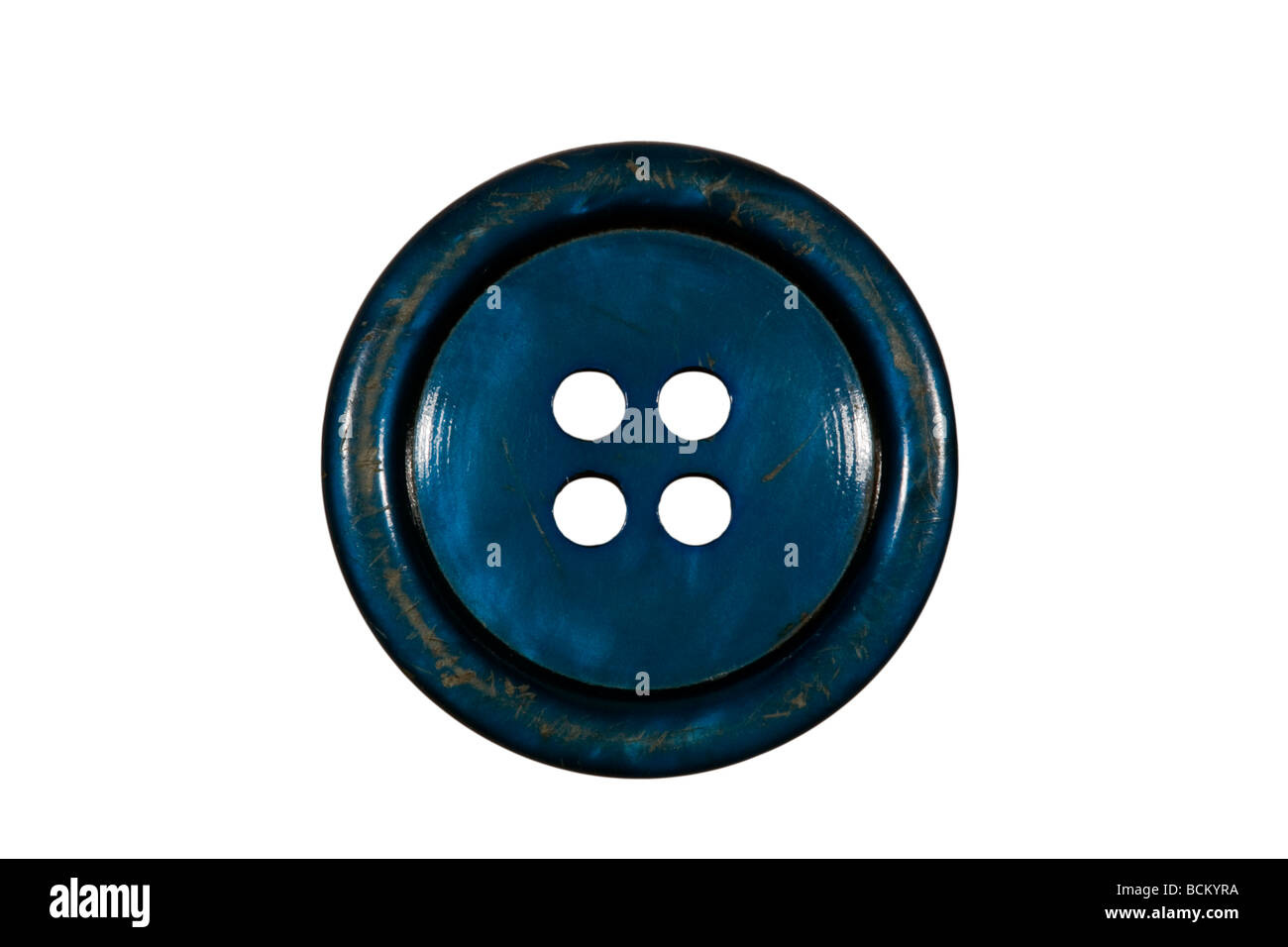 Blue coloured button Stock Photo - Alamy