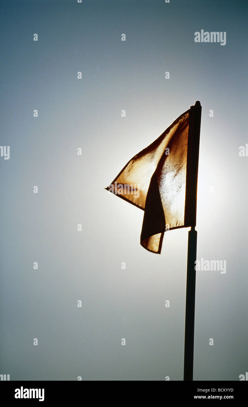 Flag, sun in background Stock Photo - Alamy