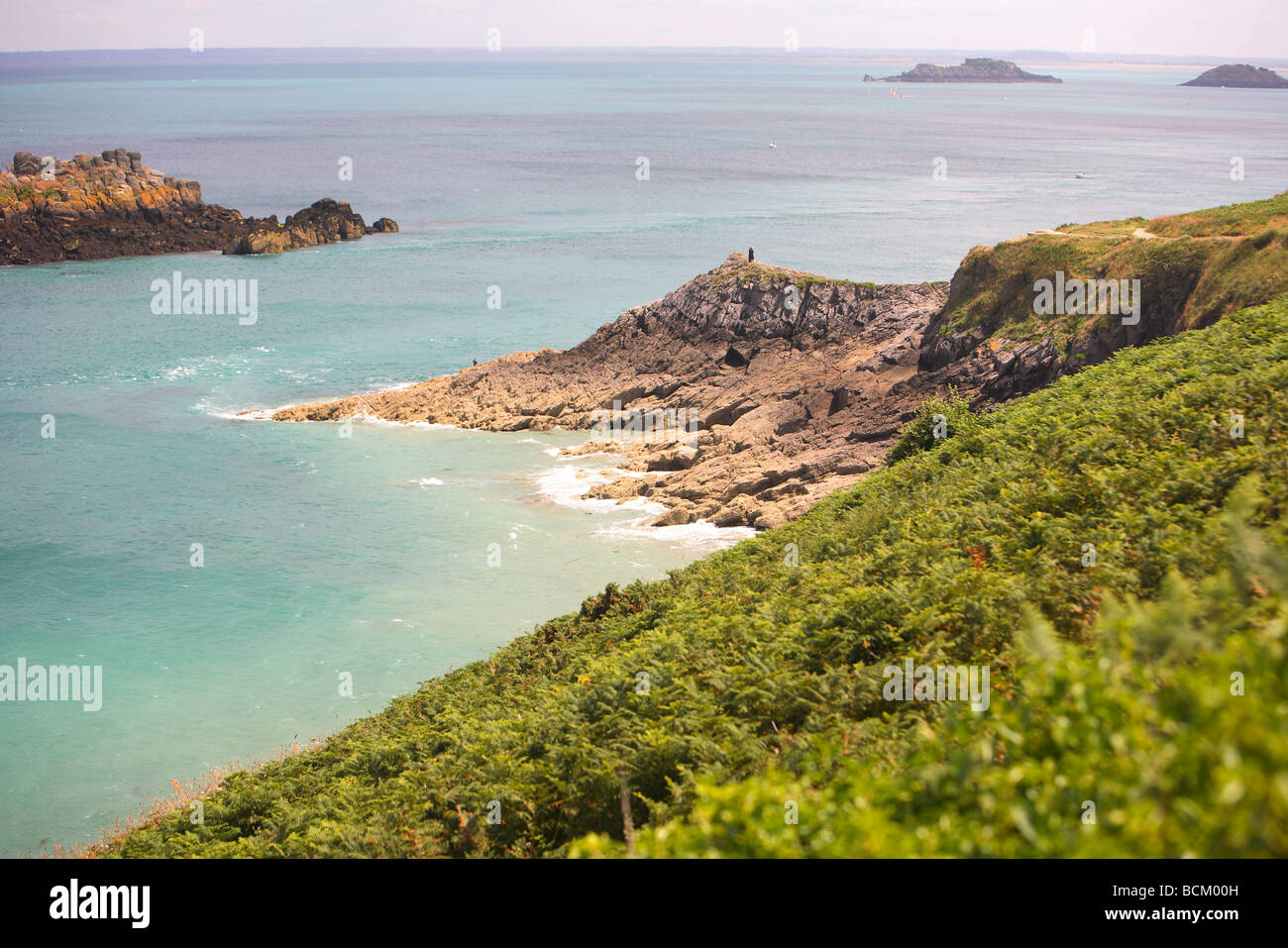 France, Brittany, Bretagne, North coast, Pointe du Grouin Stock Photo ...