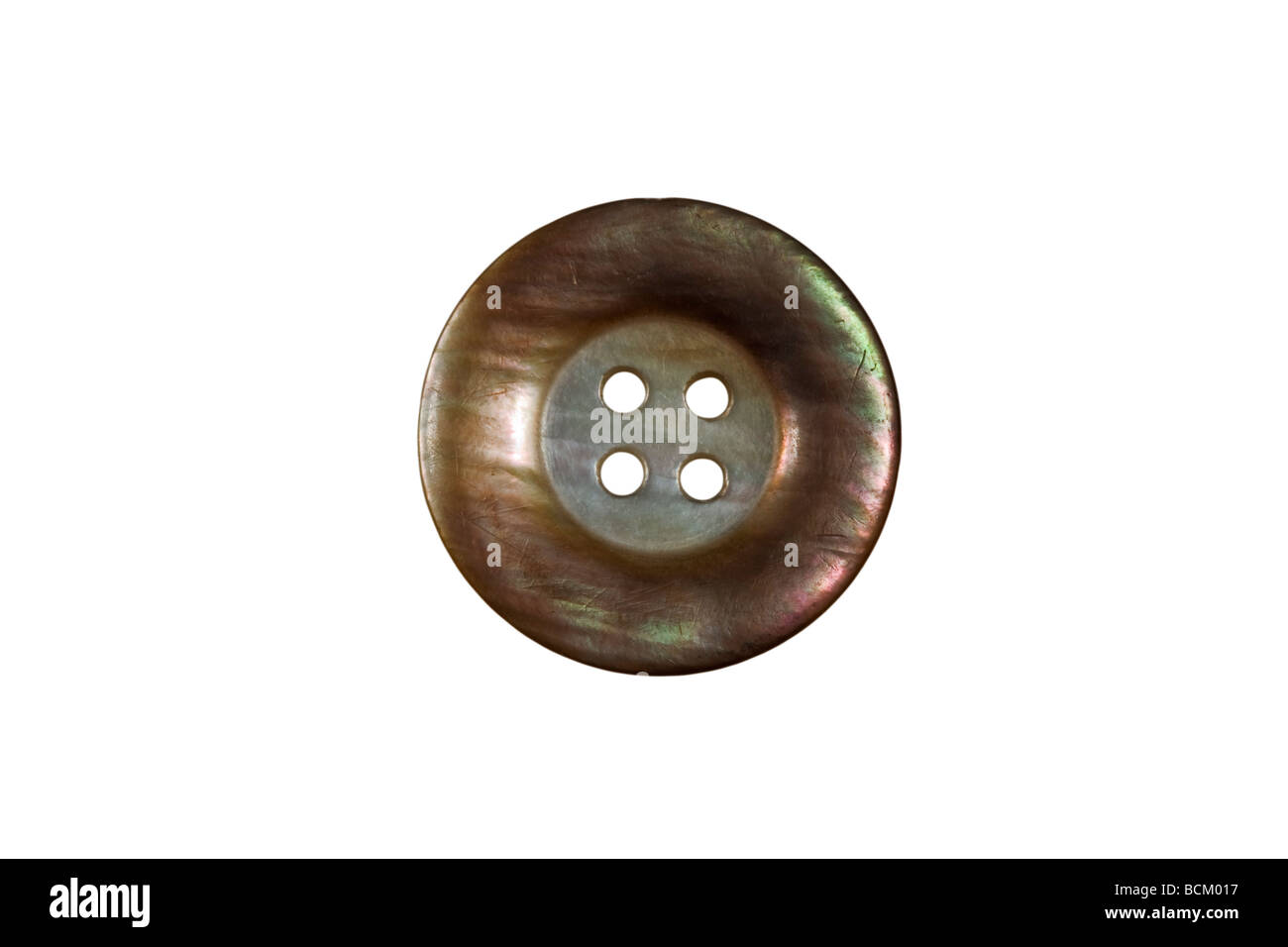 Mother of pearl coloured button Stock Photo - Alamy
