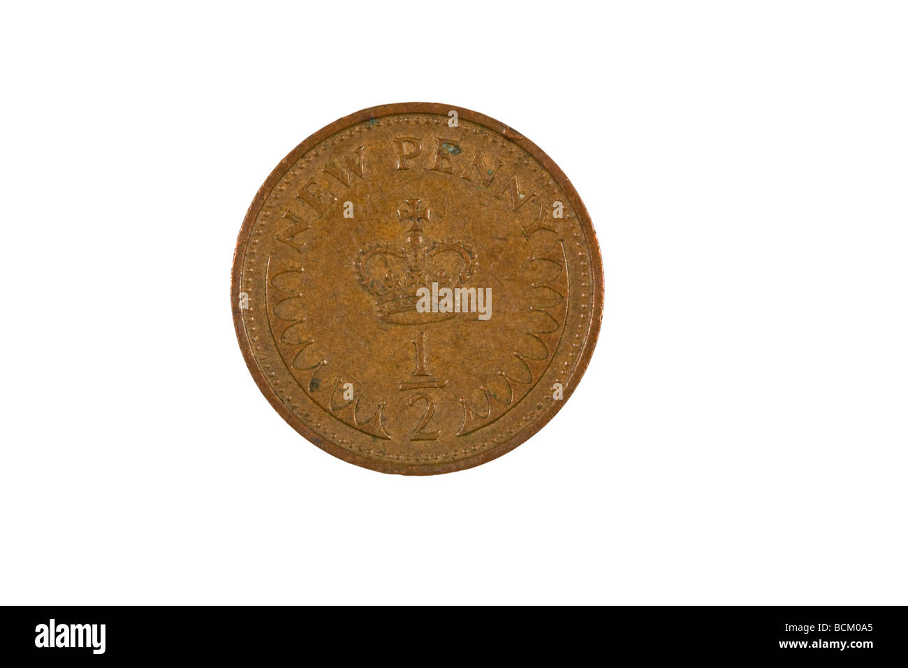 Half pence piece Stock Photo - Alamy