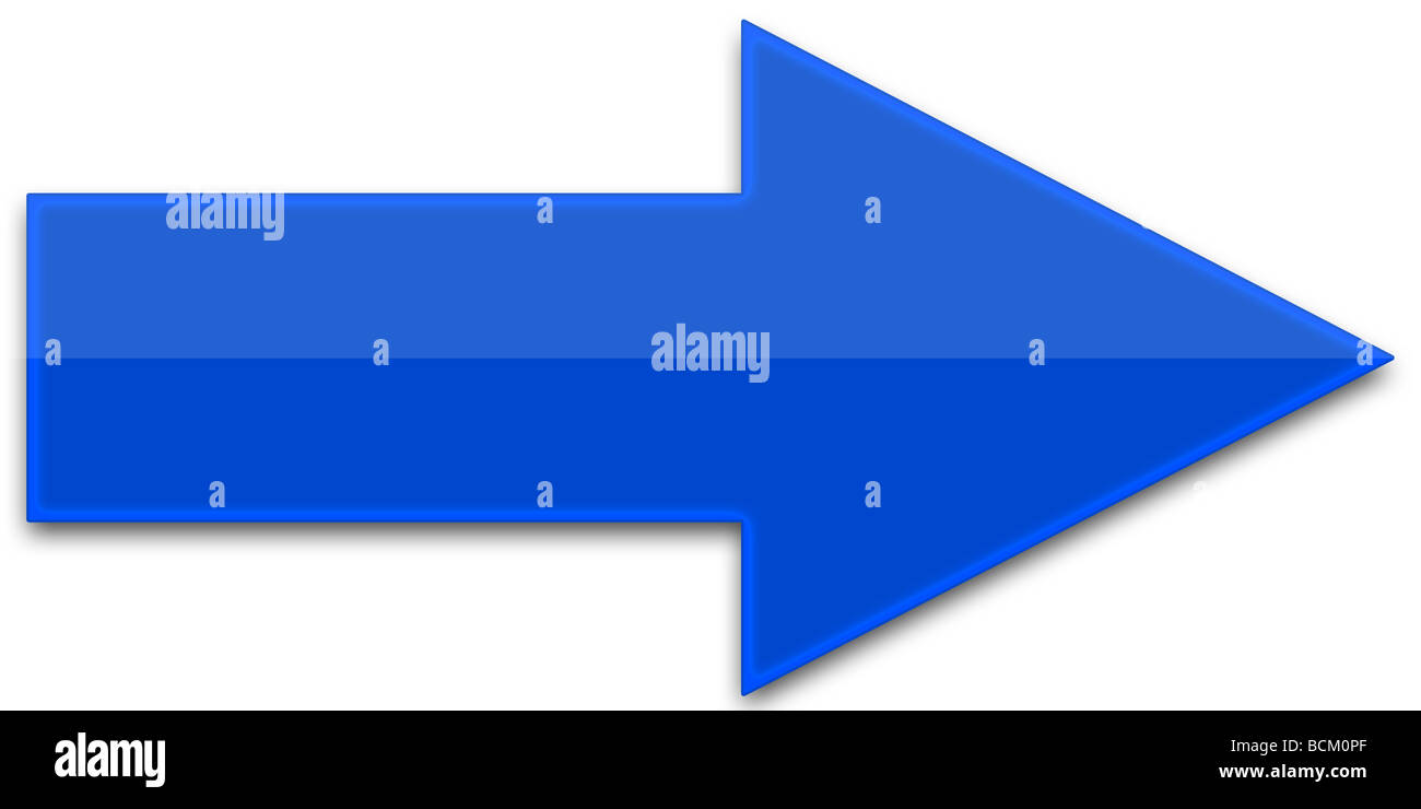 Direction arrow blue sign Cut Out Stock Images & Pictures - Alamy