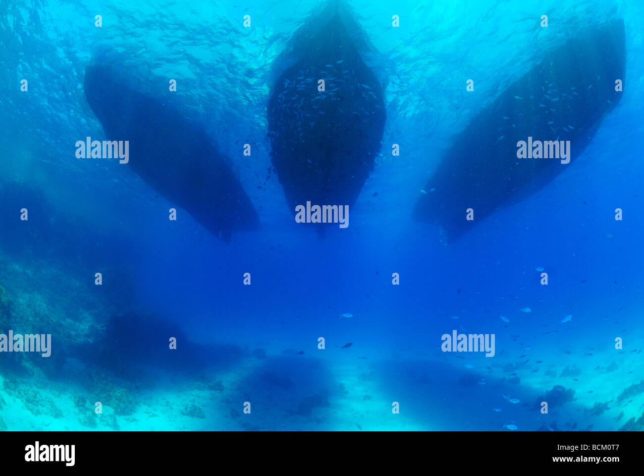 Hull of diving boats Stock Photo - Alamy
