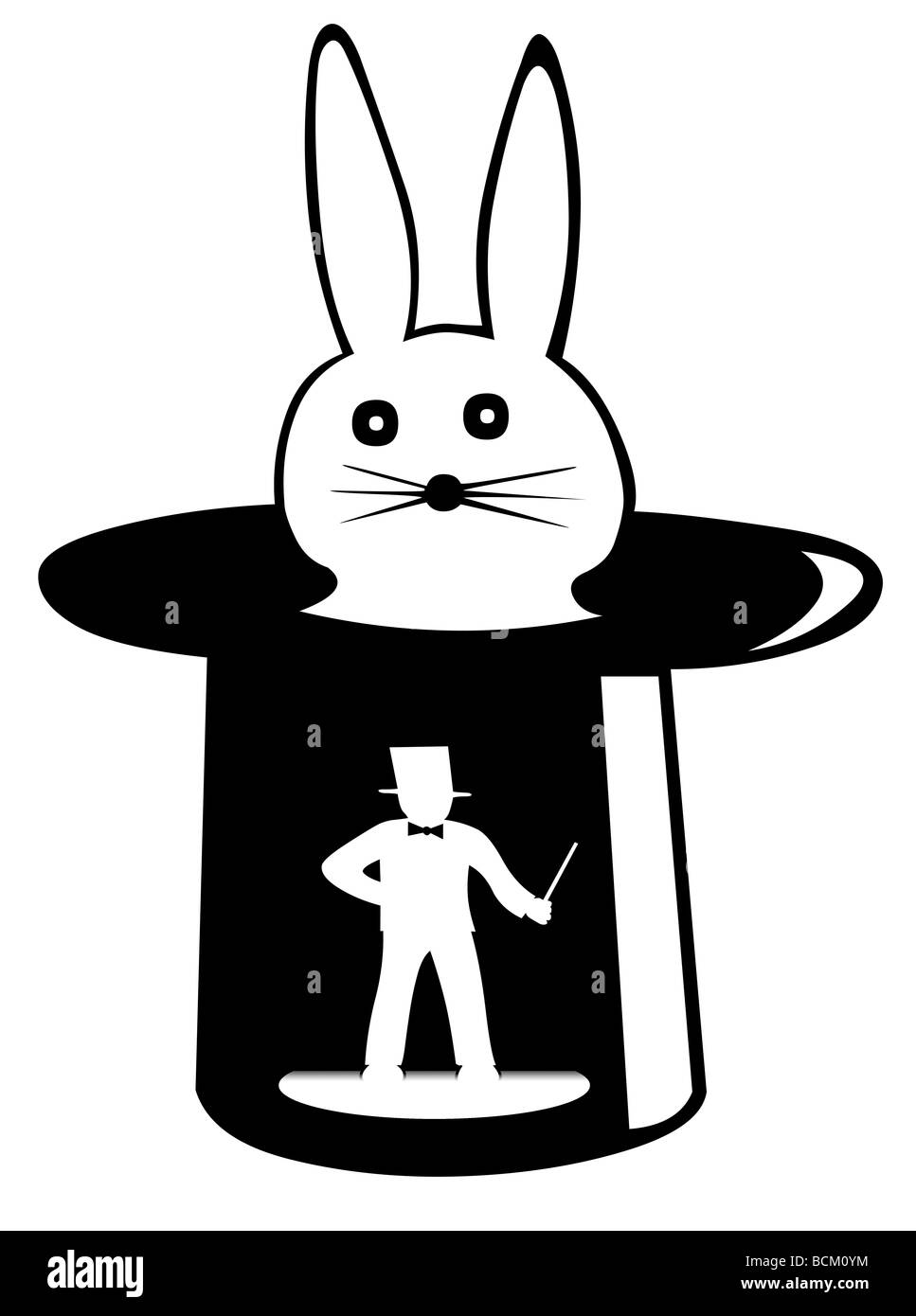 Magician hat witchcraft magic Black and White Stock Photos & Images - Alamy