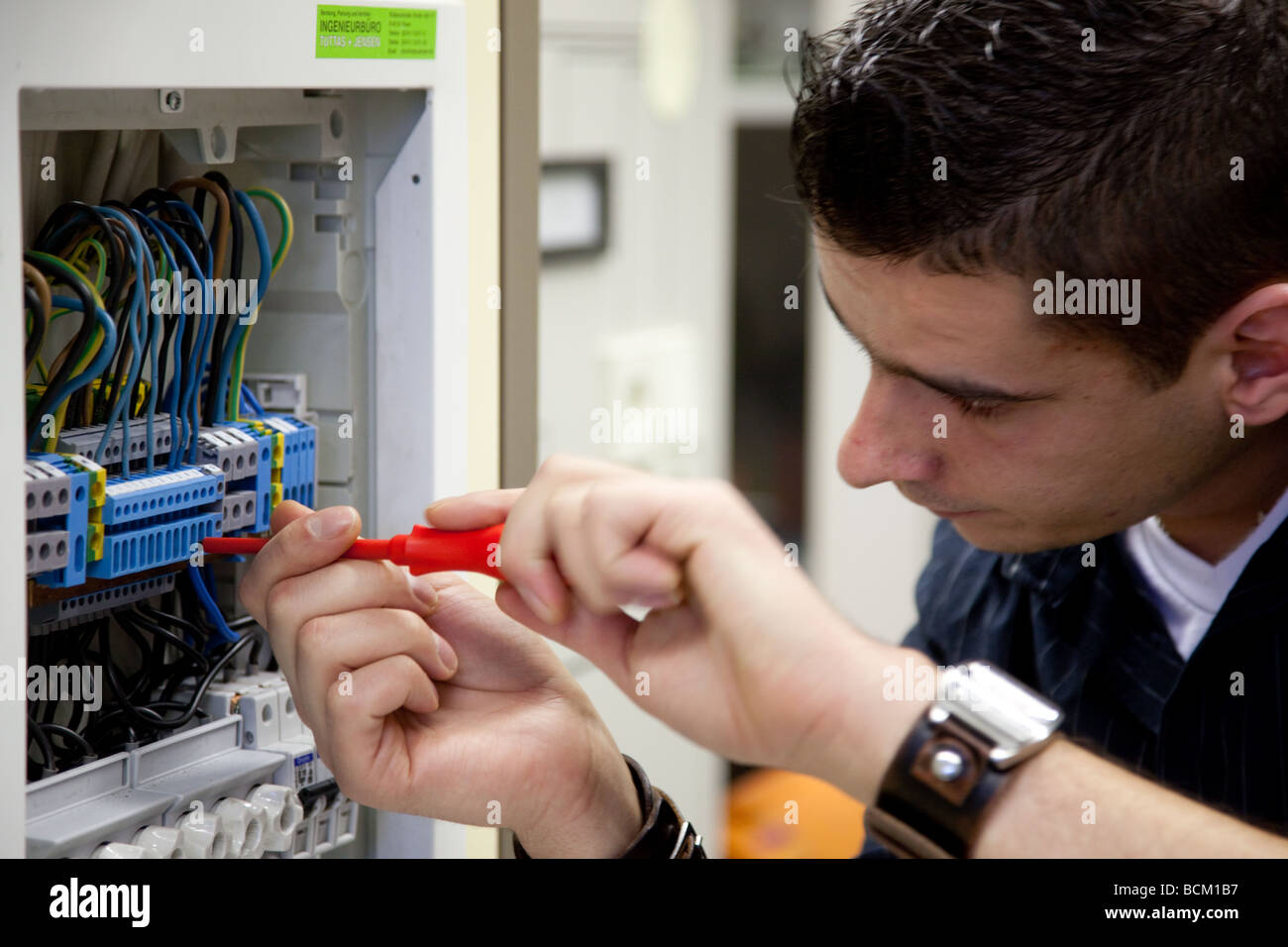 Fuse box electrician hi-res stock photography and images - Alamy