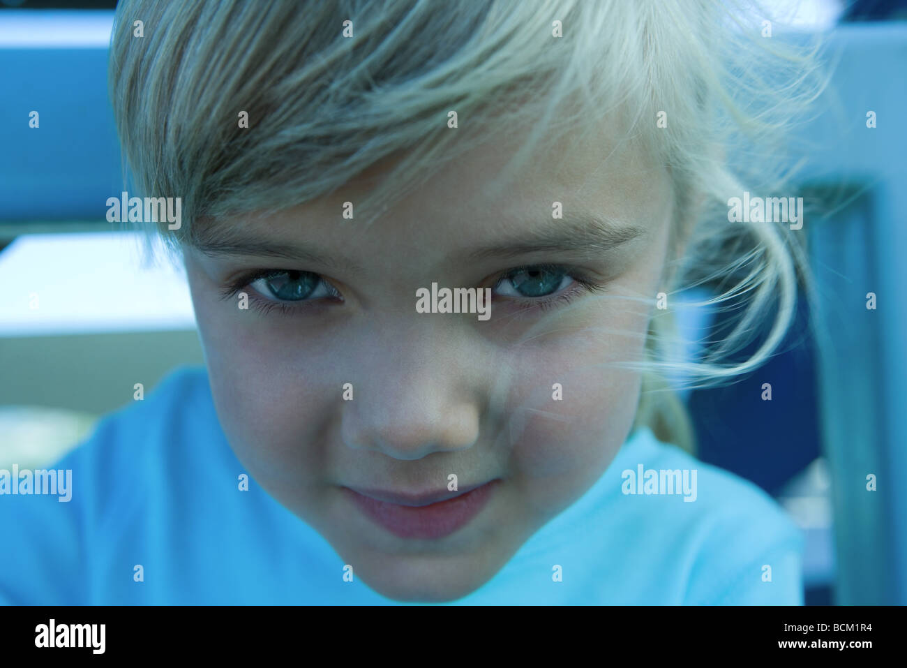 Girl looking at camera, close-up of face, portrait Stock Photo - Alamy