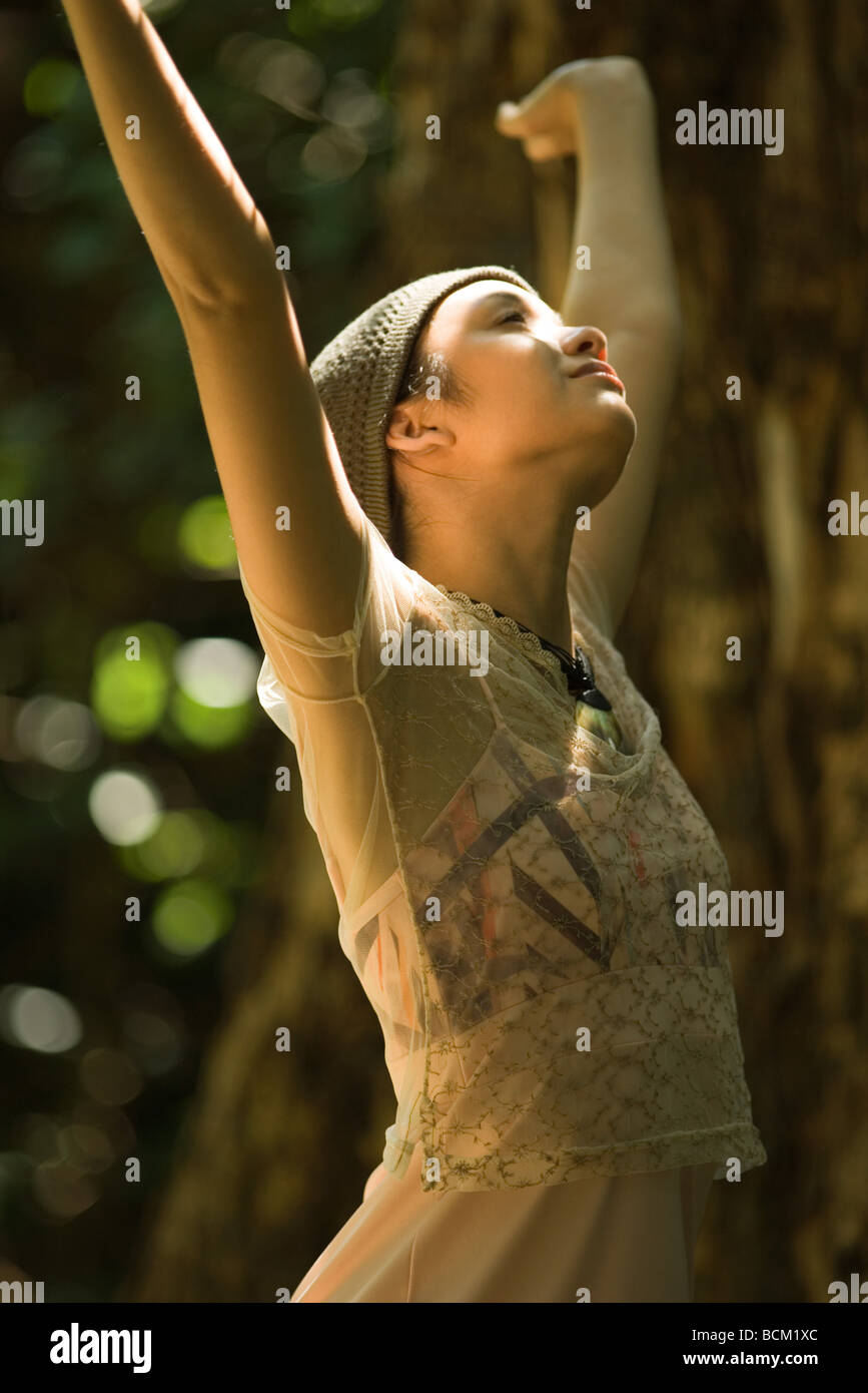 Woman Standing Up Side
