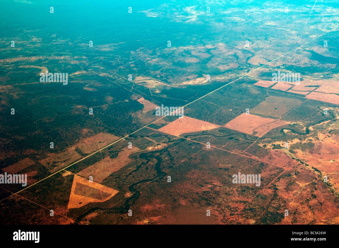 Aerial view of the Australian Outback Stock Photo - Alamy