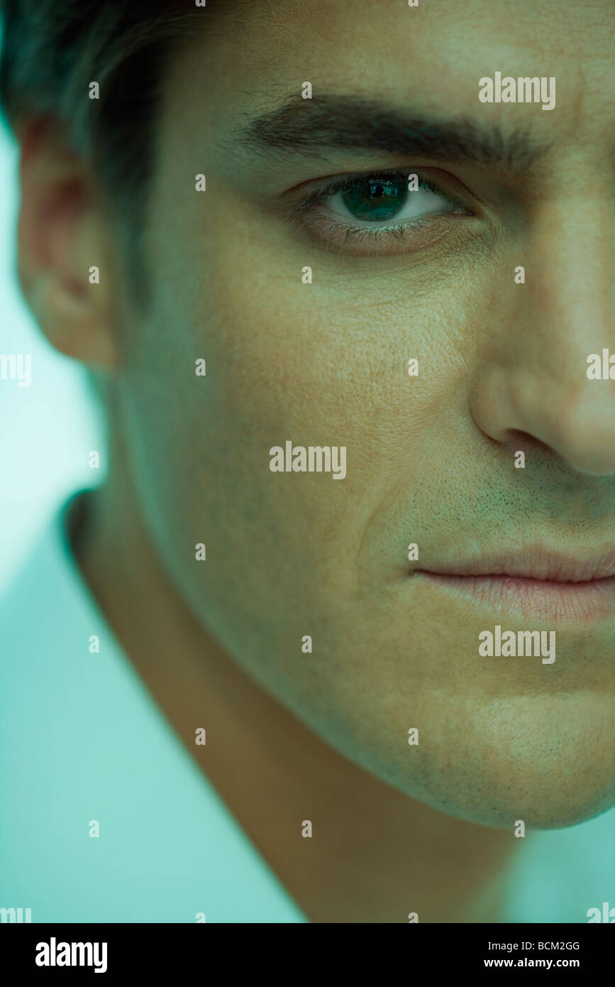 Portrait focused stern man on hi-res stock photography and images - Alamy