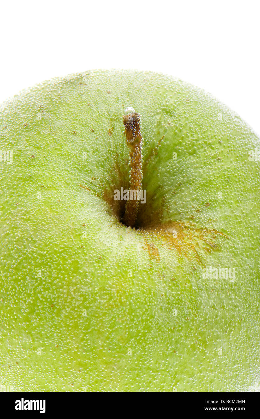 object on white food Apple in water closeup Stock Photo - Alamy