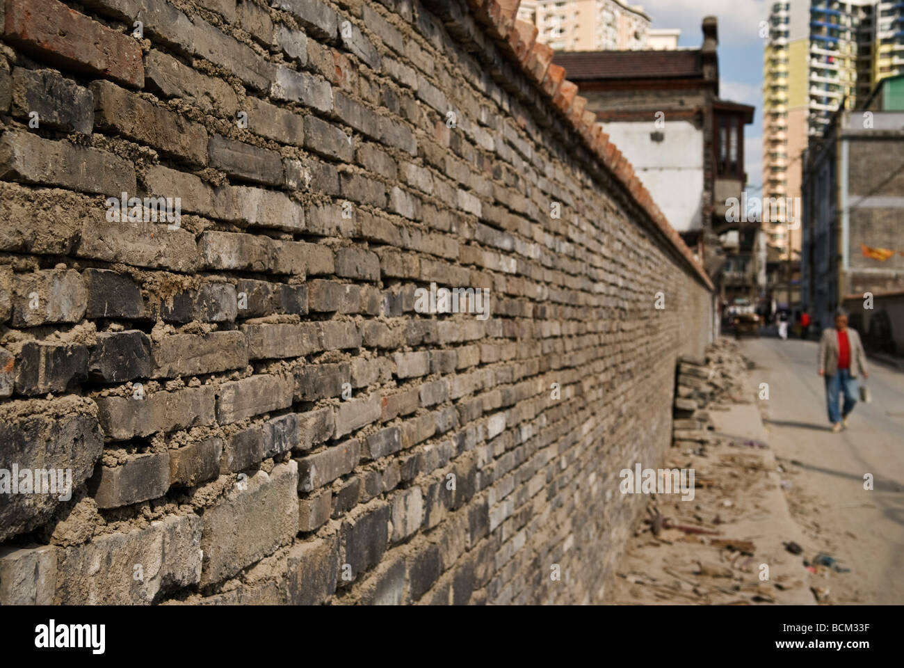 Brick wall, Shanghai, China Stock Photo - Alamy