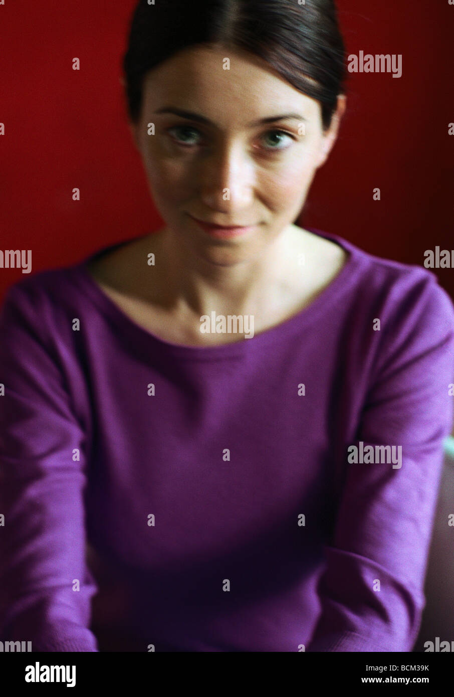 Woman, looking at camera, portrait Stock Photo - Alamy