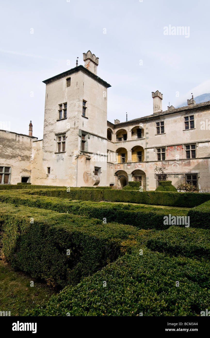 Issogne Castle Aosta Italy Stock Photo - Alamy