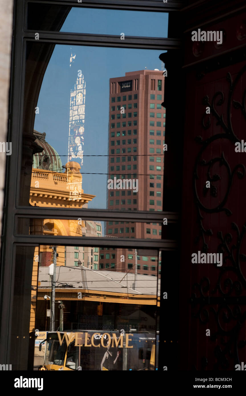 Flinders street station sign hi-res stock photography and images - Alamy