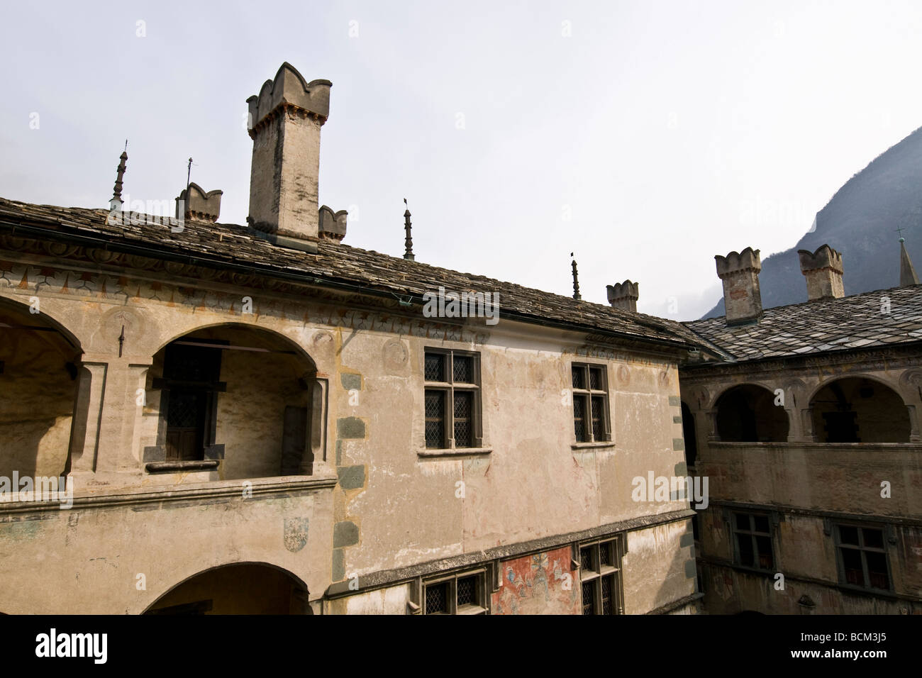 Issogne Castle Aosta Italy Stock Photo - Alamy