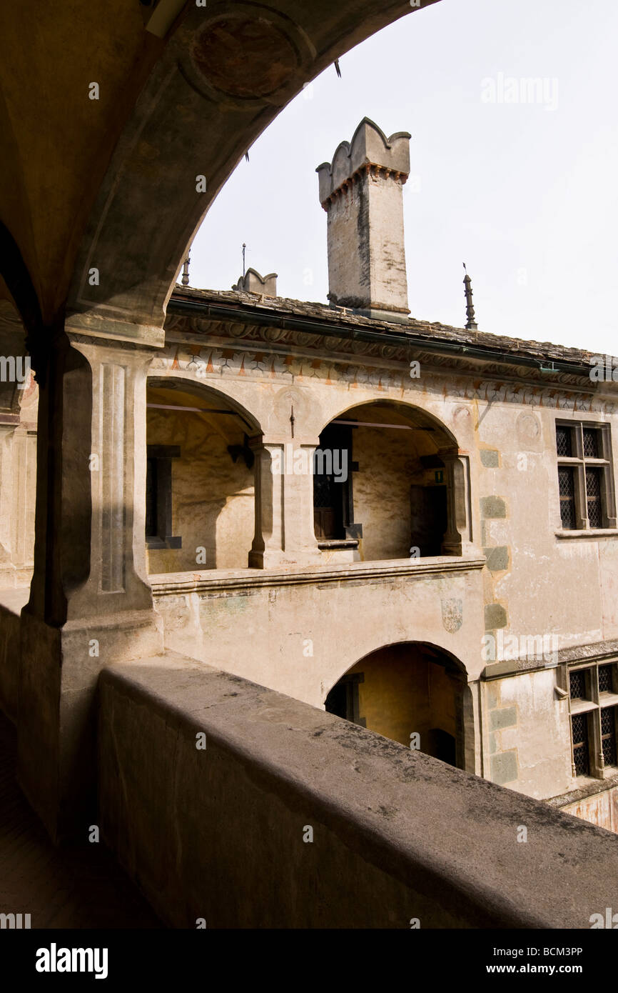 Issogne Castle Aosta Italy Stock Photo - Alamy
