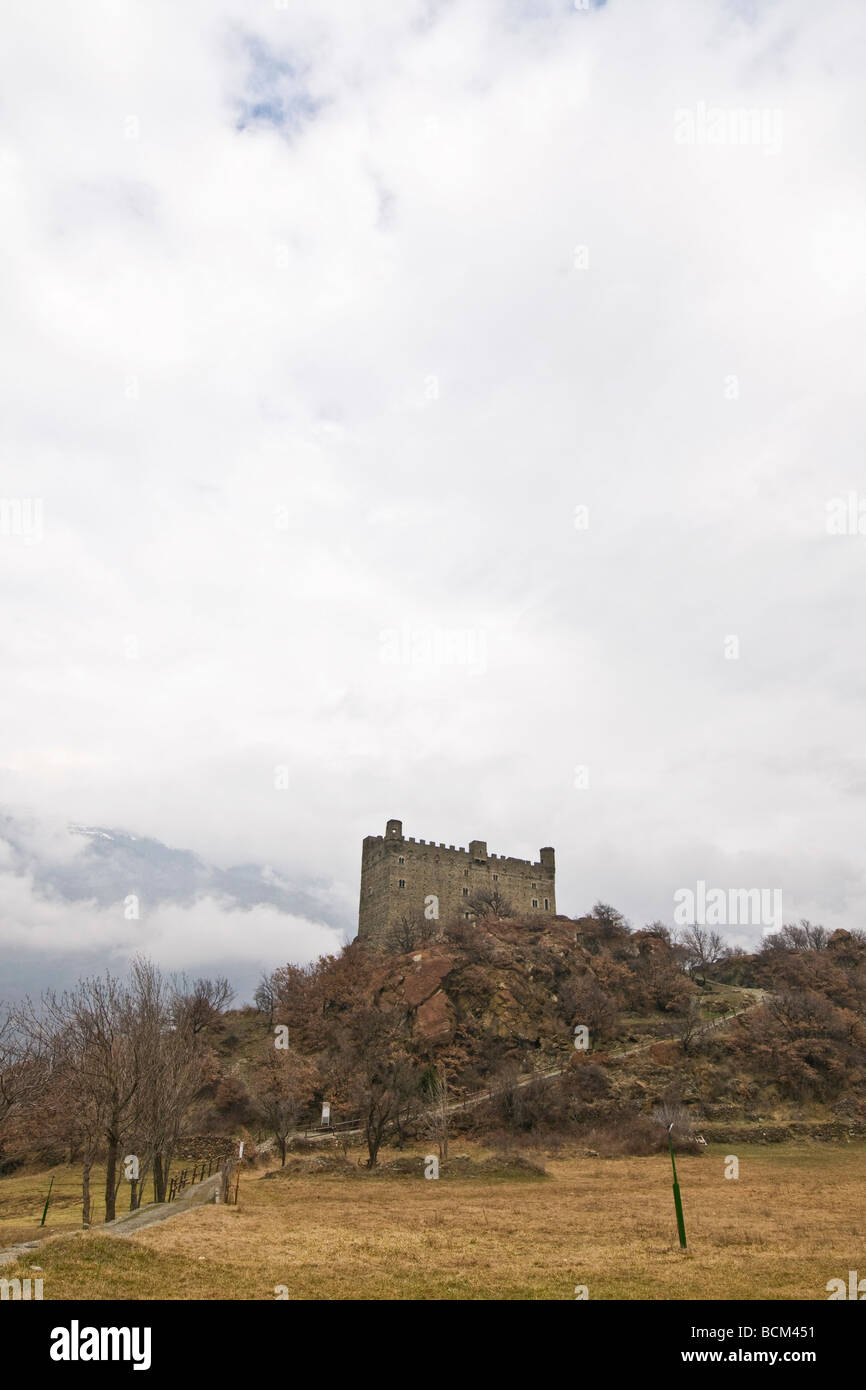 Ussel Castle Aosta Italy Stock Photo - Alamy