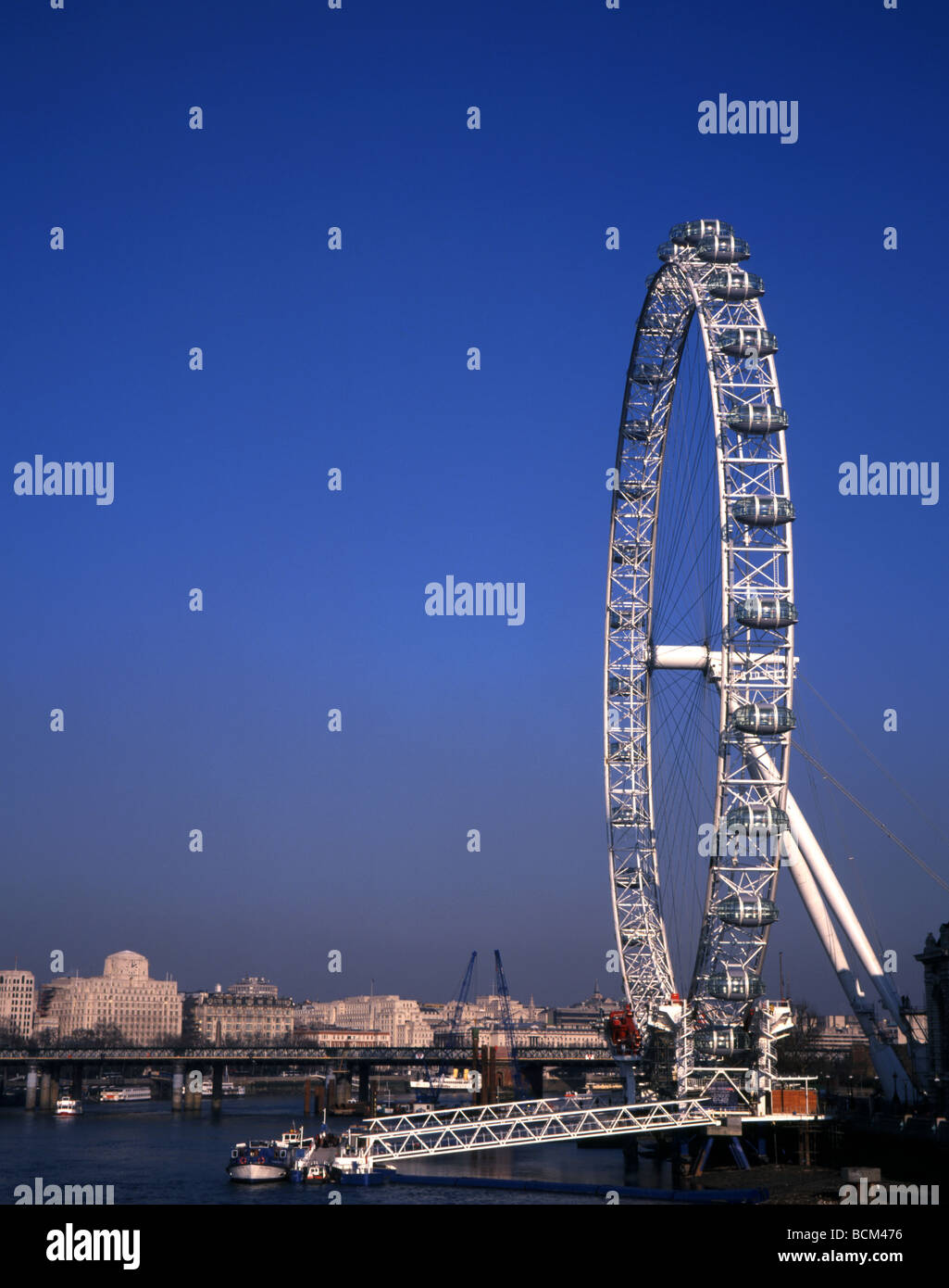 London Eye Embankment River Thames London Stock Photo - Alamy
