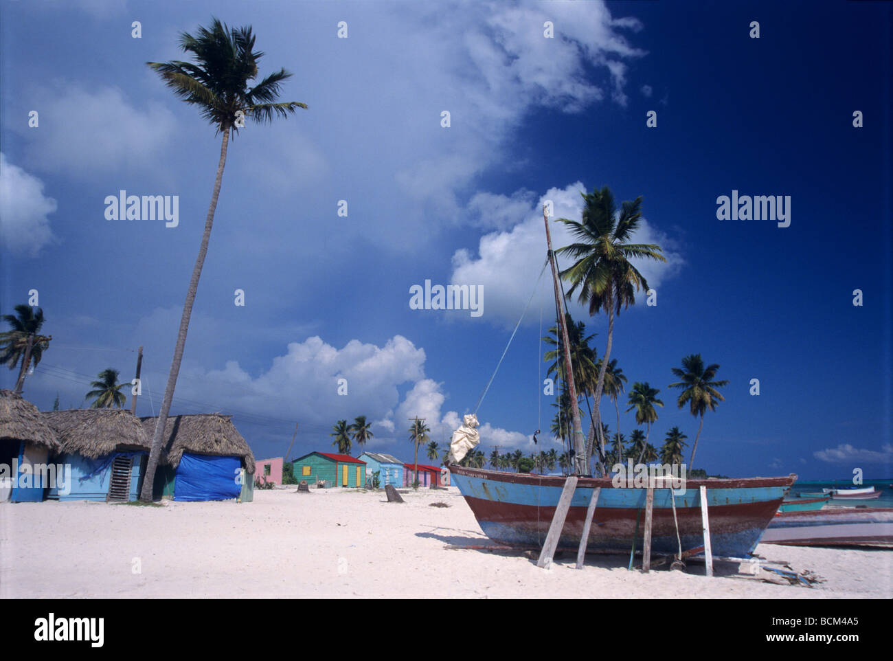Caribbean - Dominican Republic - Saona island village Stock Photo - Alamy