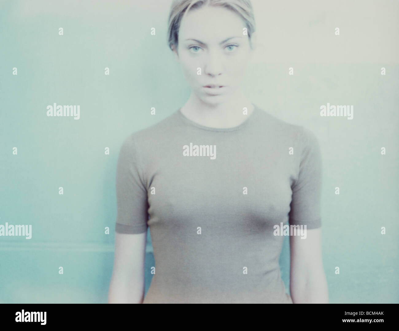Young woman staring at camera, portrait Stock Photo - Alamy Young woman staring at camera, portrait Stock Photo - Alamy