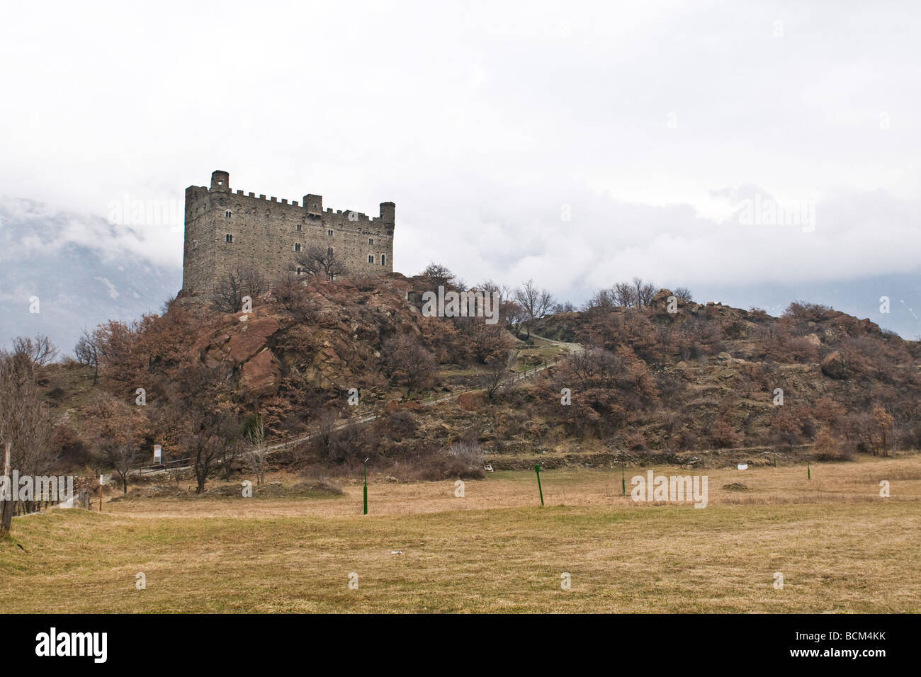 Ussel Castle Aosta Italy Stock Photo - Alamy
