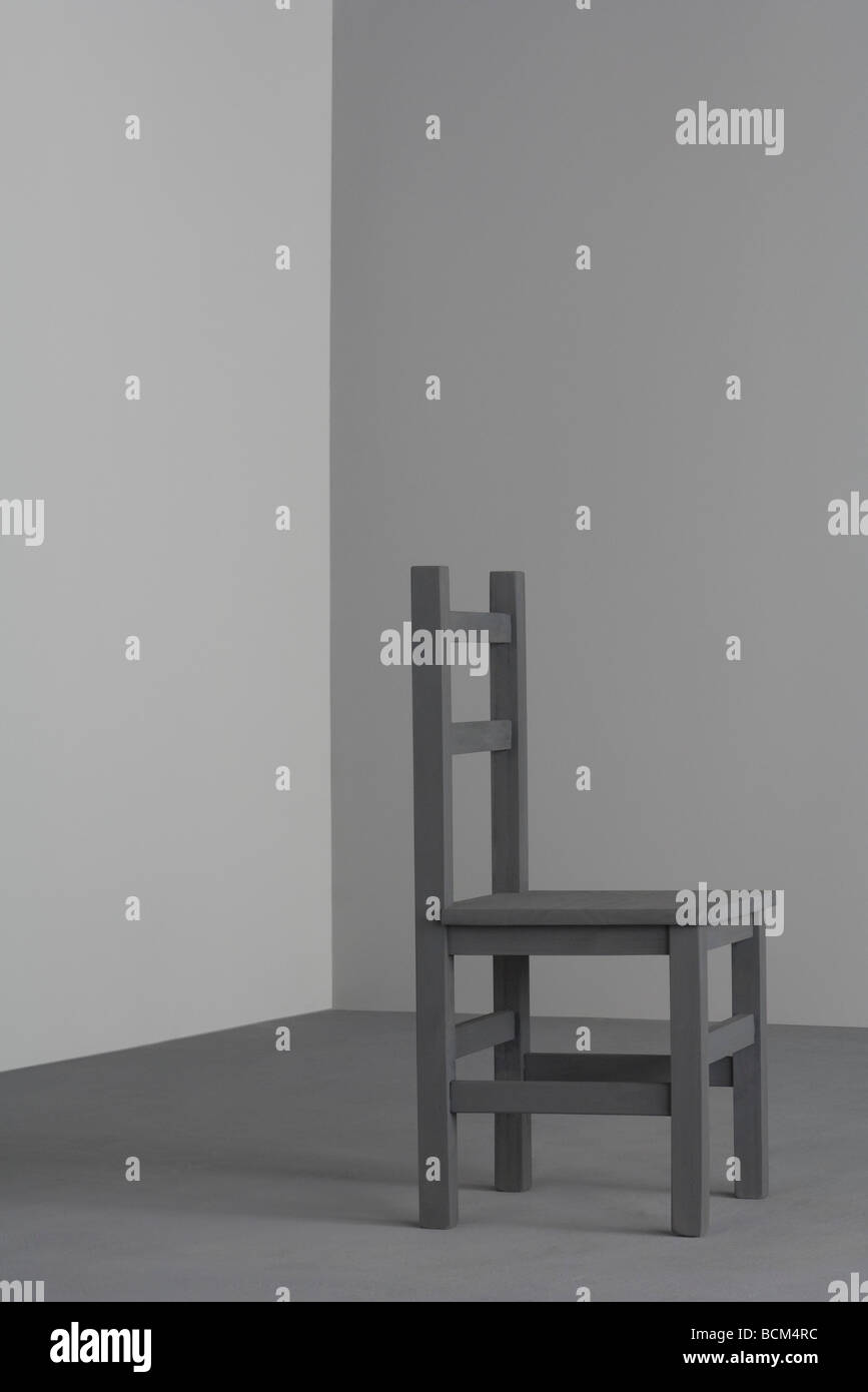 Gray chair, side view Stock Photo - Alamy