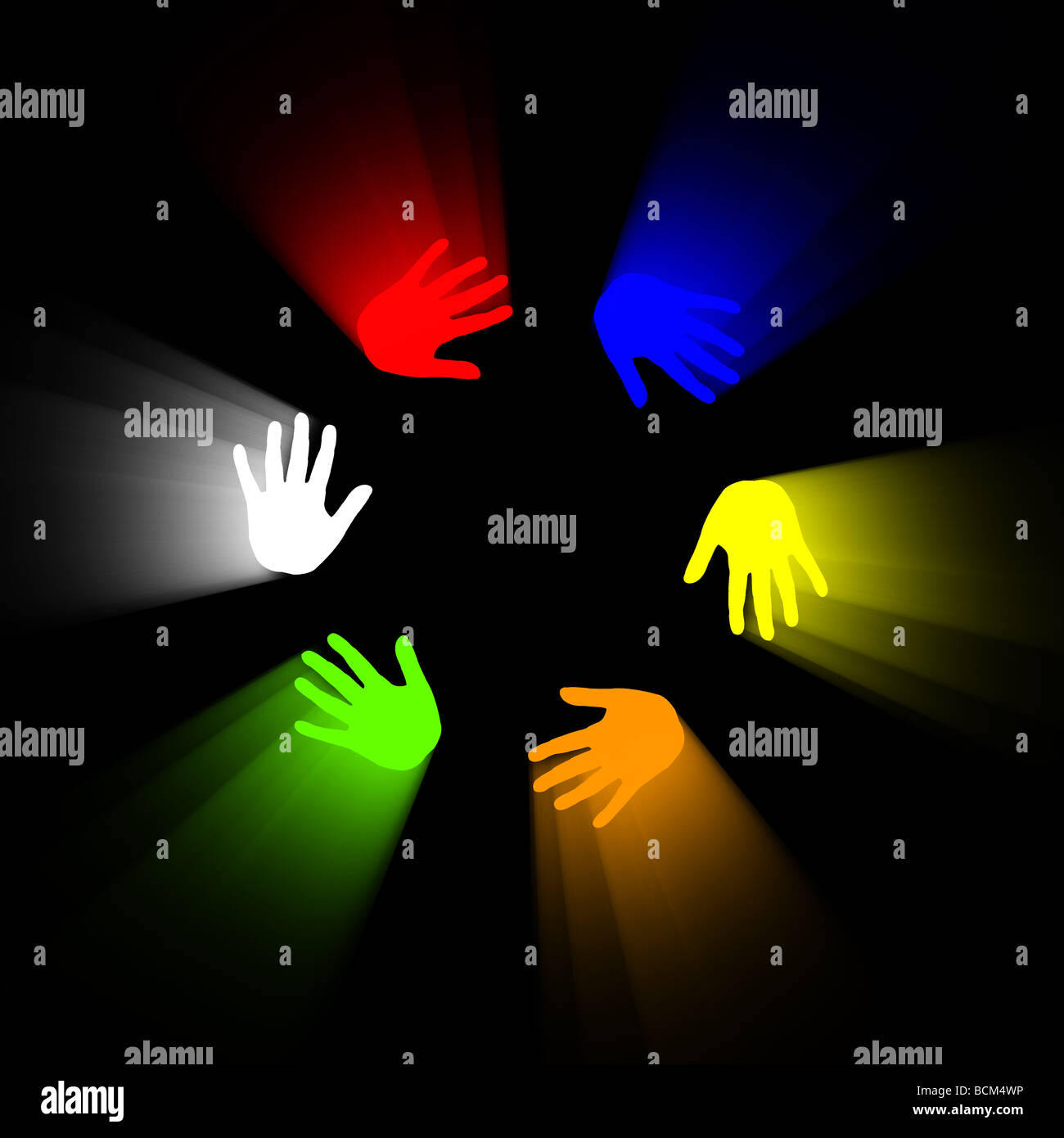 Colour diversity hands hi-res stock photography and images - Alamy