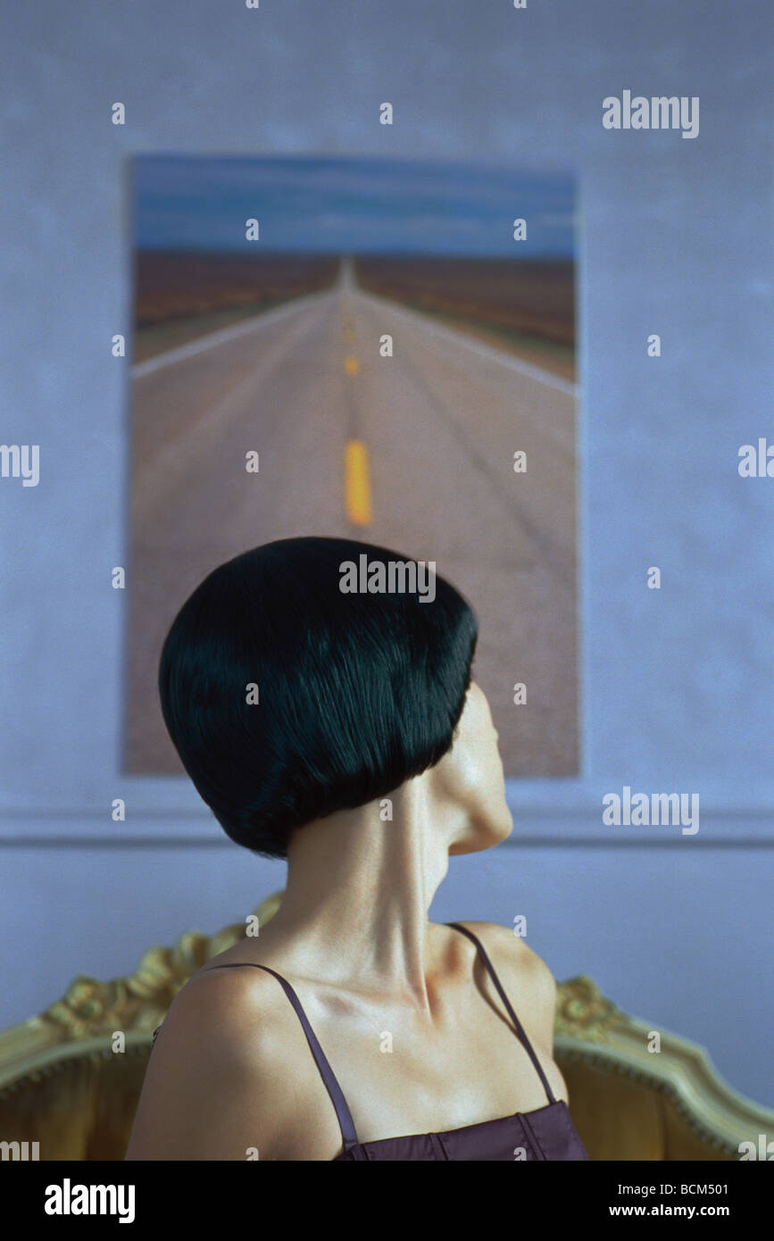 Woman Looking Over Shoulder Painting