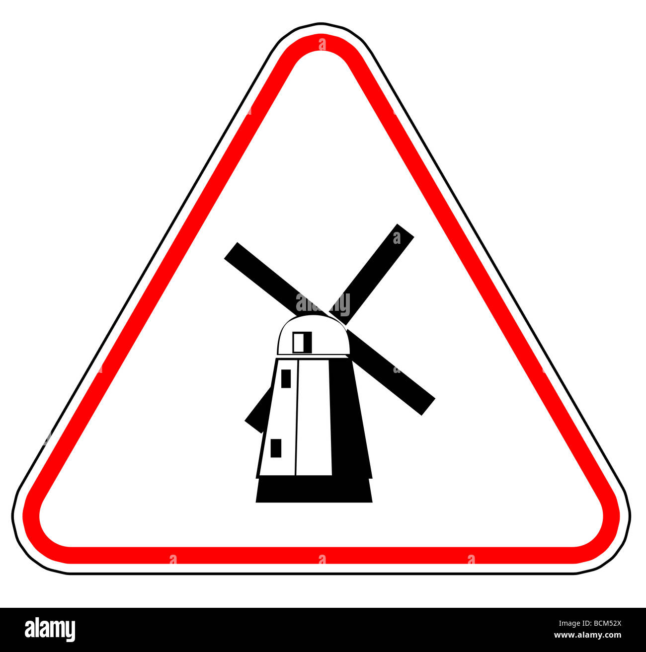 windmill road sign Stock Photo - Alamy