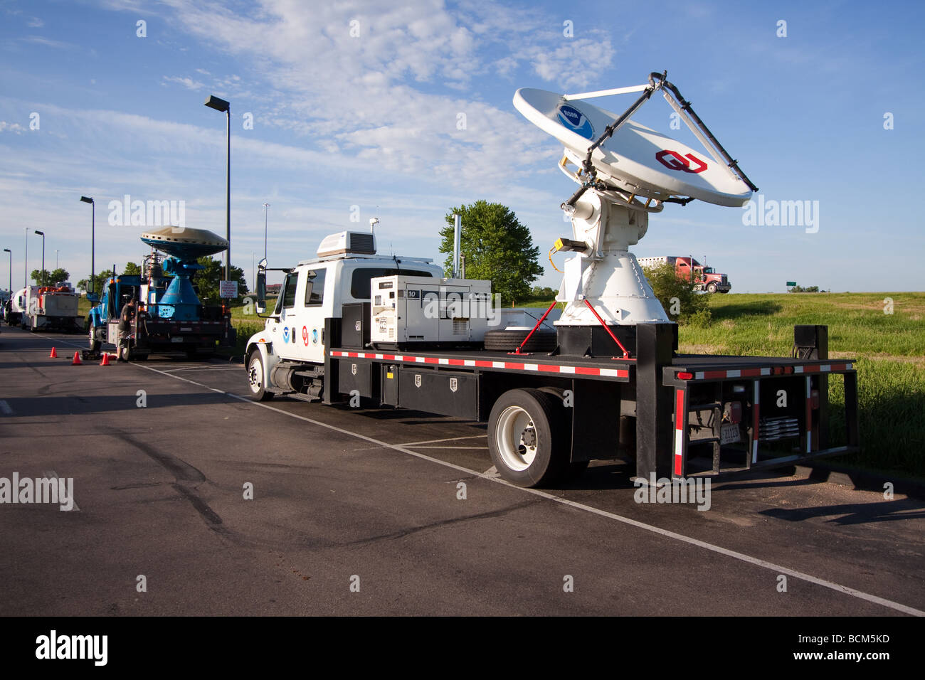 The dish of the NOXP mobile radar truck during Project Vortex 2 Stock ...