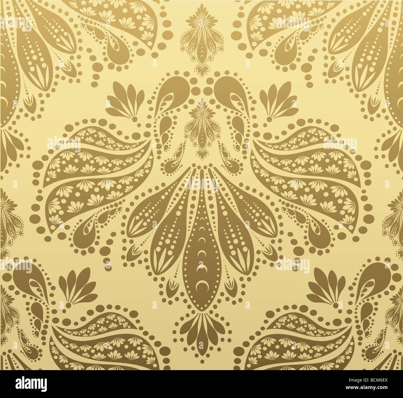 Decorative royal seamless floral ornament Stock Photo - Alamy