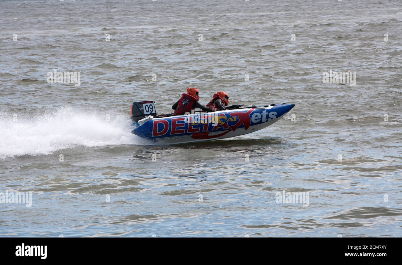 Zapcat Thundercat powerboat race. Plymouth Sound. July 2009 delta jet ...