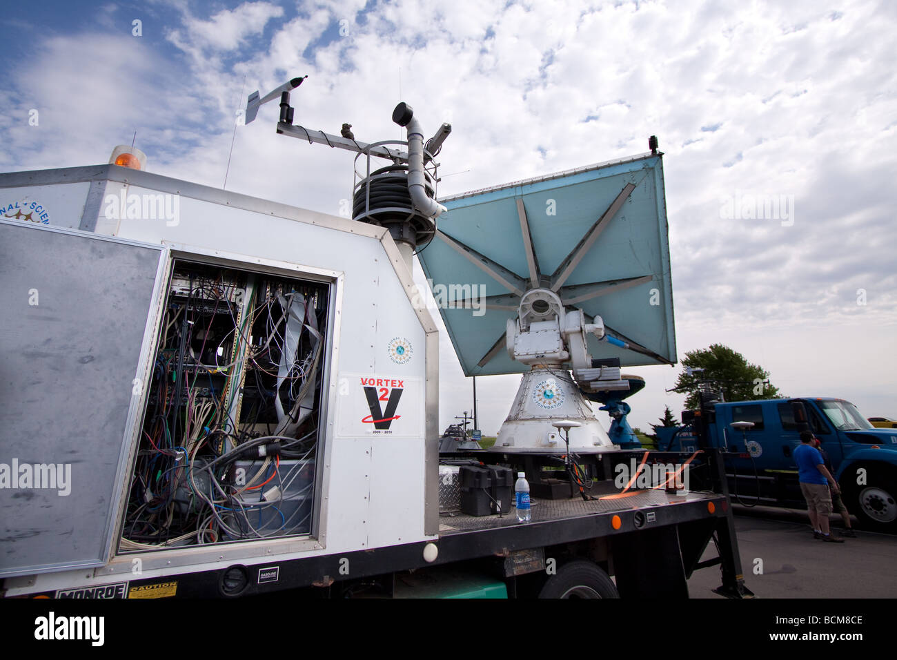 A Doppler on Wheels Rapidscan truck sits in the foreground. This DOW ...