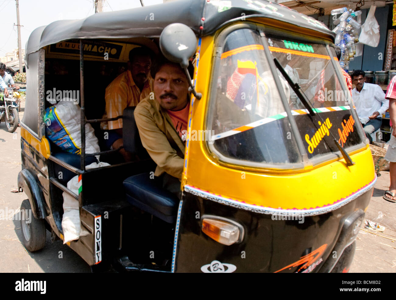 Motor Rickshaw Devarja Market Mysore Karnataka State India Stock Photo ...