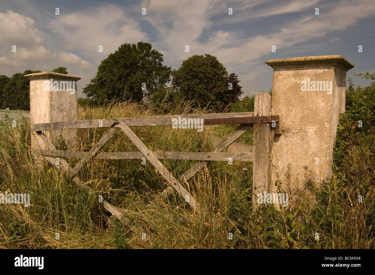 Old farm gate with stone pillars hi-res stock photography and images ...