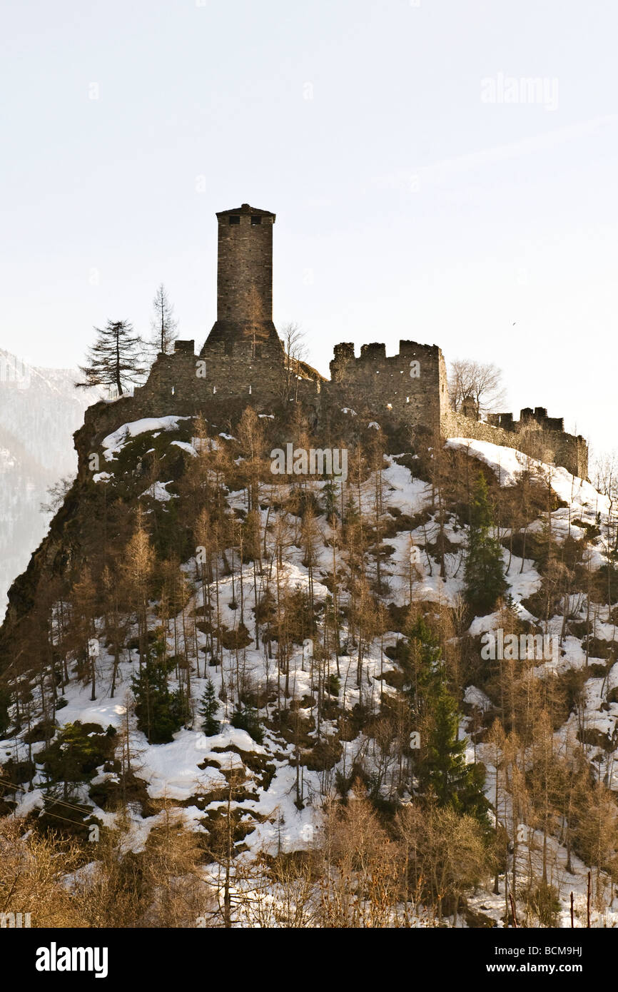 Graines Castle Aosta Italy Stock Photo - Alamy