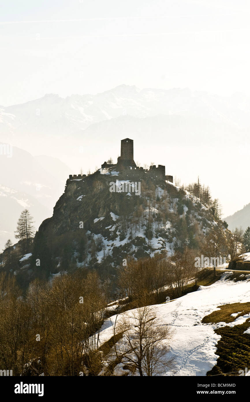 Graines Castle Aosta Italy Stock Photo - Alamy