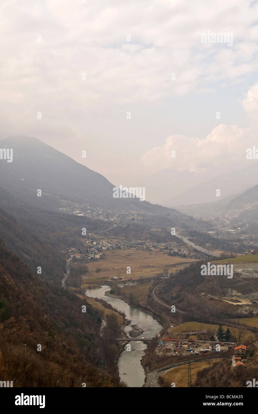 Surroundings of Saint Vincent Chatillon Aosta Italy Stock Photo - Alamy
